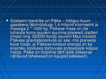 Päikesesüsteem | Füüsika - Füüsika