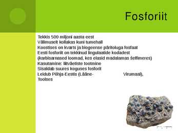 Eesti kivimite koostis, tekkimisviis, kasutusalad | Geograafia