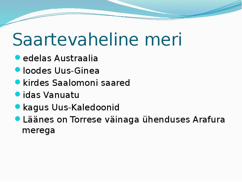 Korallimeri - Esitlus Kõne | Geograafia