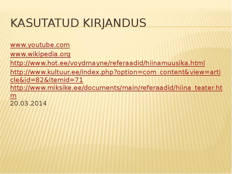 Hiina muusika - Essee Kirjand | Muusika