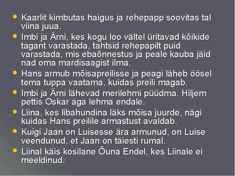Rehepapp - autor, sisu, tegelased | Kirjandus