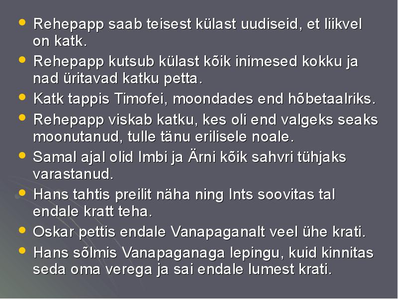 Rehepapp - autor, sisu, tegelased | Kirjandus