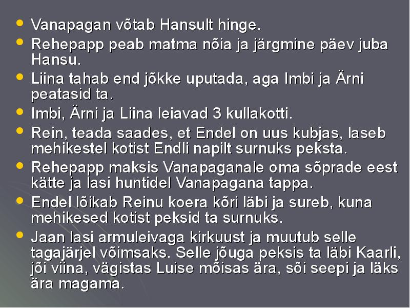 Rehepapp - autor, sisu, tegelased | Kirjandus