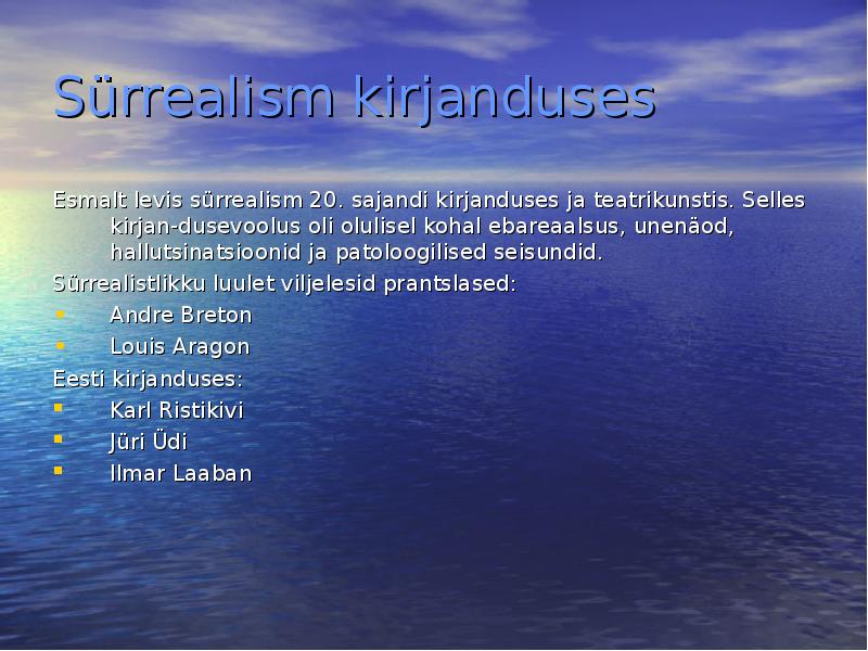 Sürrealism kirjanduses ja kunstis | Eesti keel