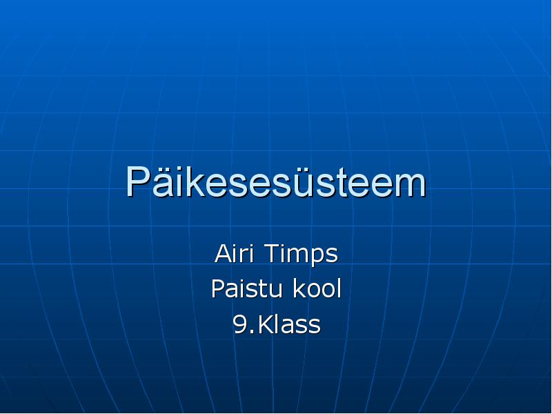 Päikesesüsteem | Füüsika - Füüsika
