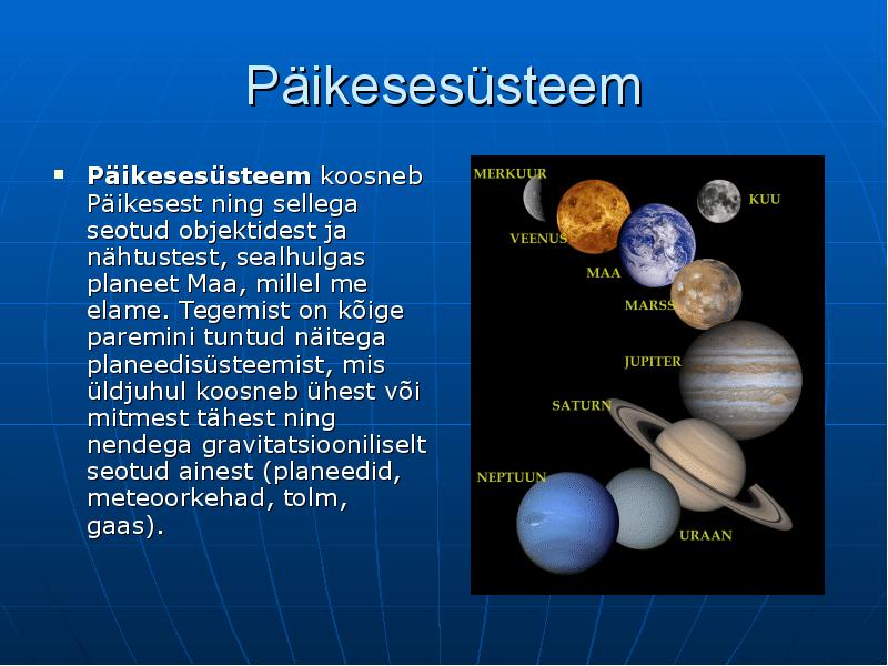 Päikesesüsteem | Füüsika - Füüsika