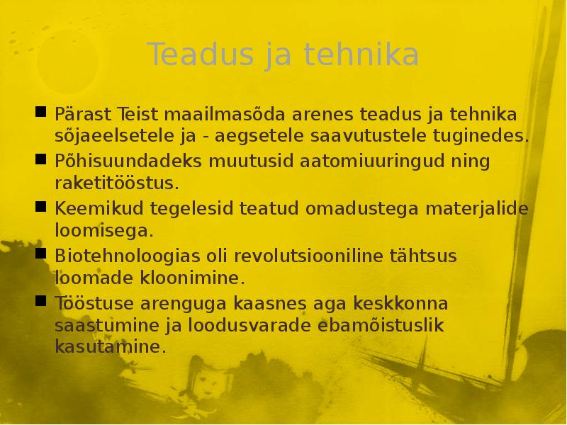 Teaduse ja tehnika areng 20 sajandil | Ajalugu